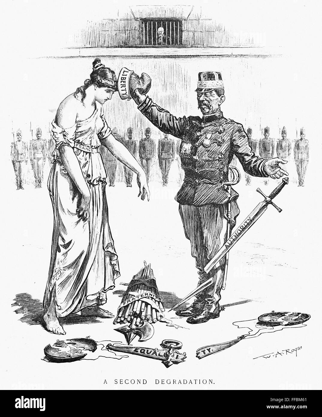 DREYFUS AFFAIR, 1899. /n'A Second Degradation.' American cartoon, 1899 ...