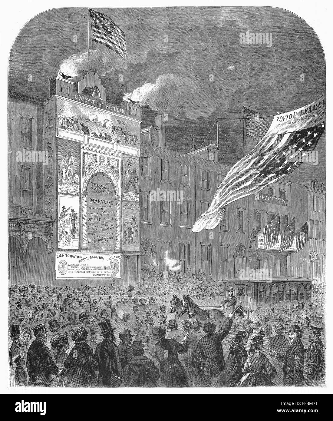 ABOLITION OF SLAVERY, 1864. /nCelebrating the emancipation of slaves in ...