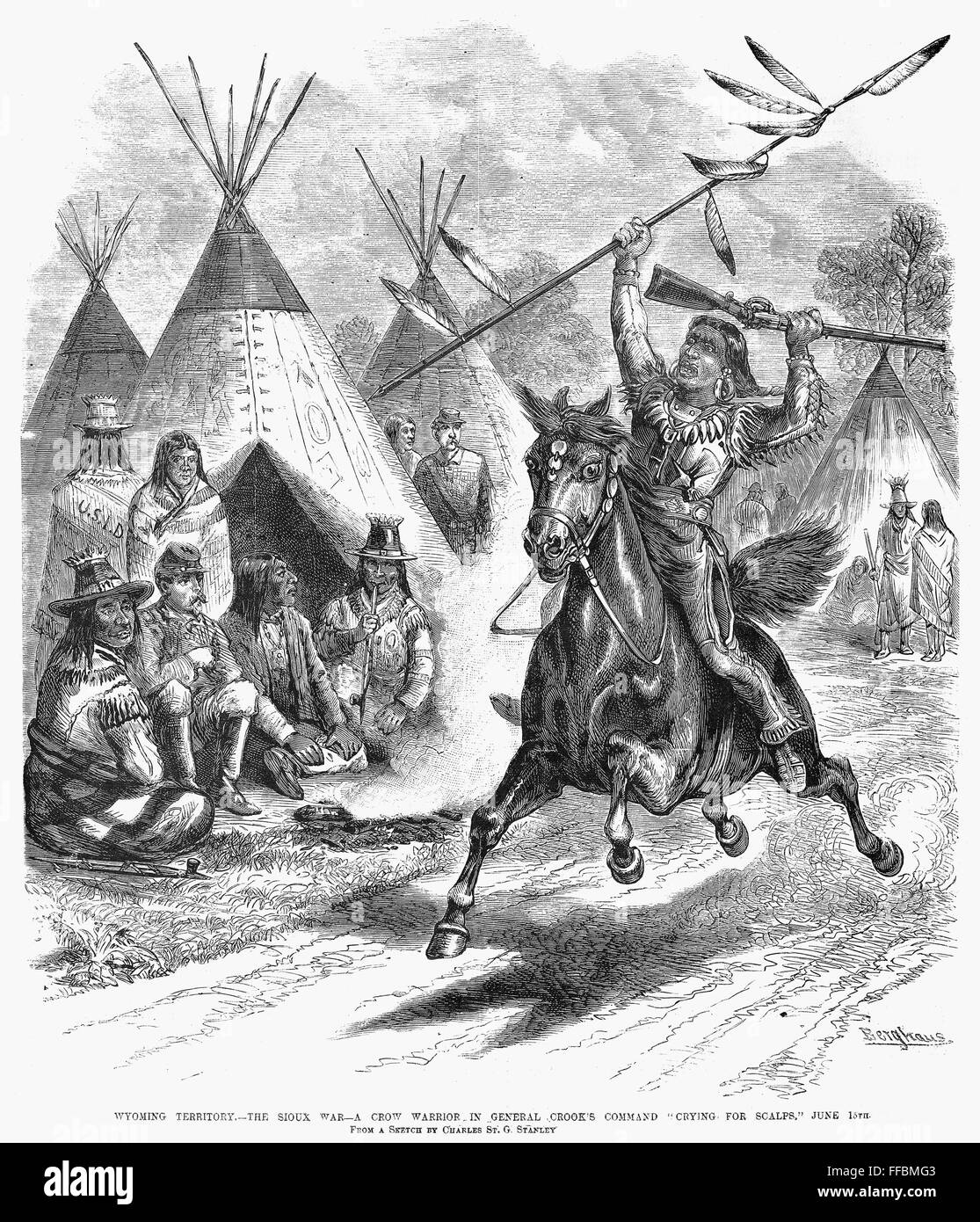 SIOUX WAR, 1876. /nDuring General George Crook's Powder River ...