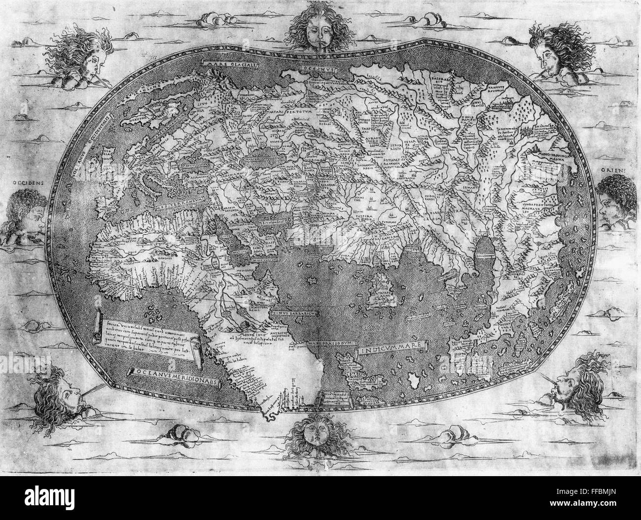 WORLD MAP, c1492. /nWorld map showing only the Eastern Hemisphere. One ...