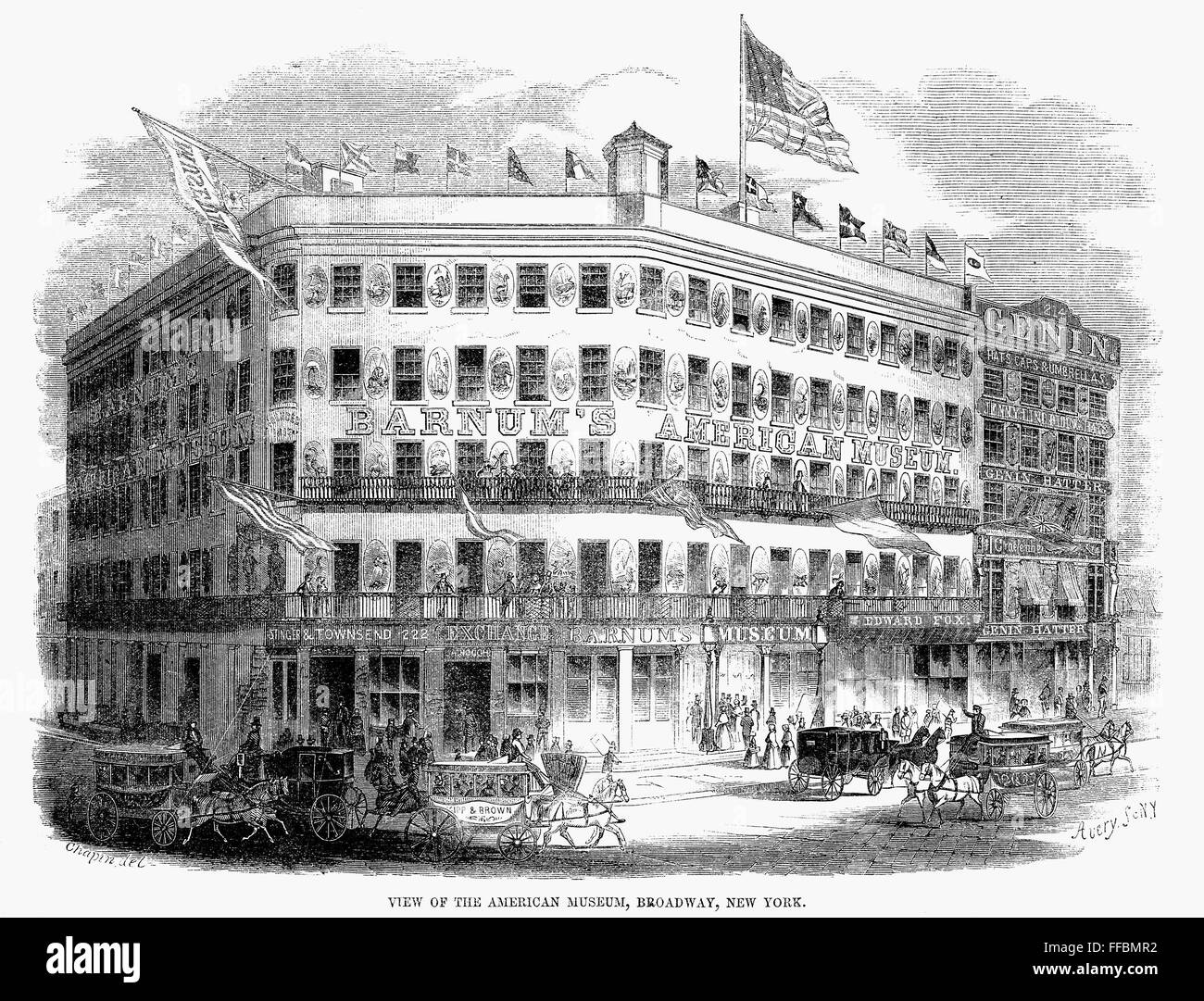 Barnums Museum 1853 Nview Of P T Barnums American Museum On