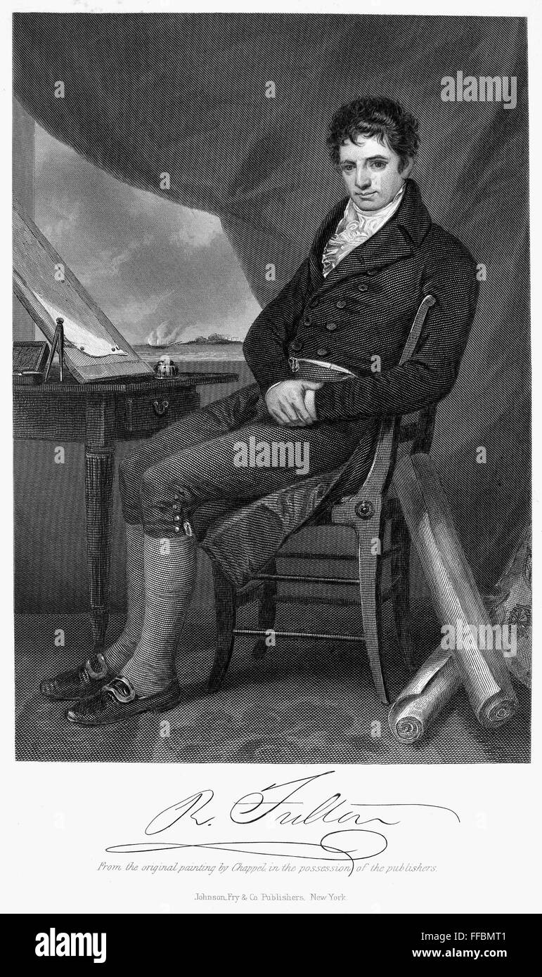 ROBERT FULTON (1765-1815). /nAmerican engineer and inventor. Steel ...