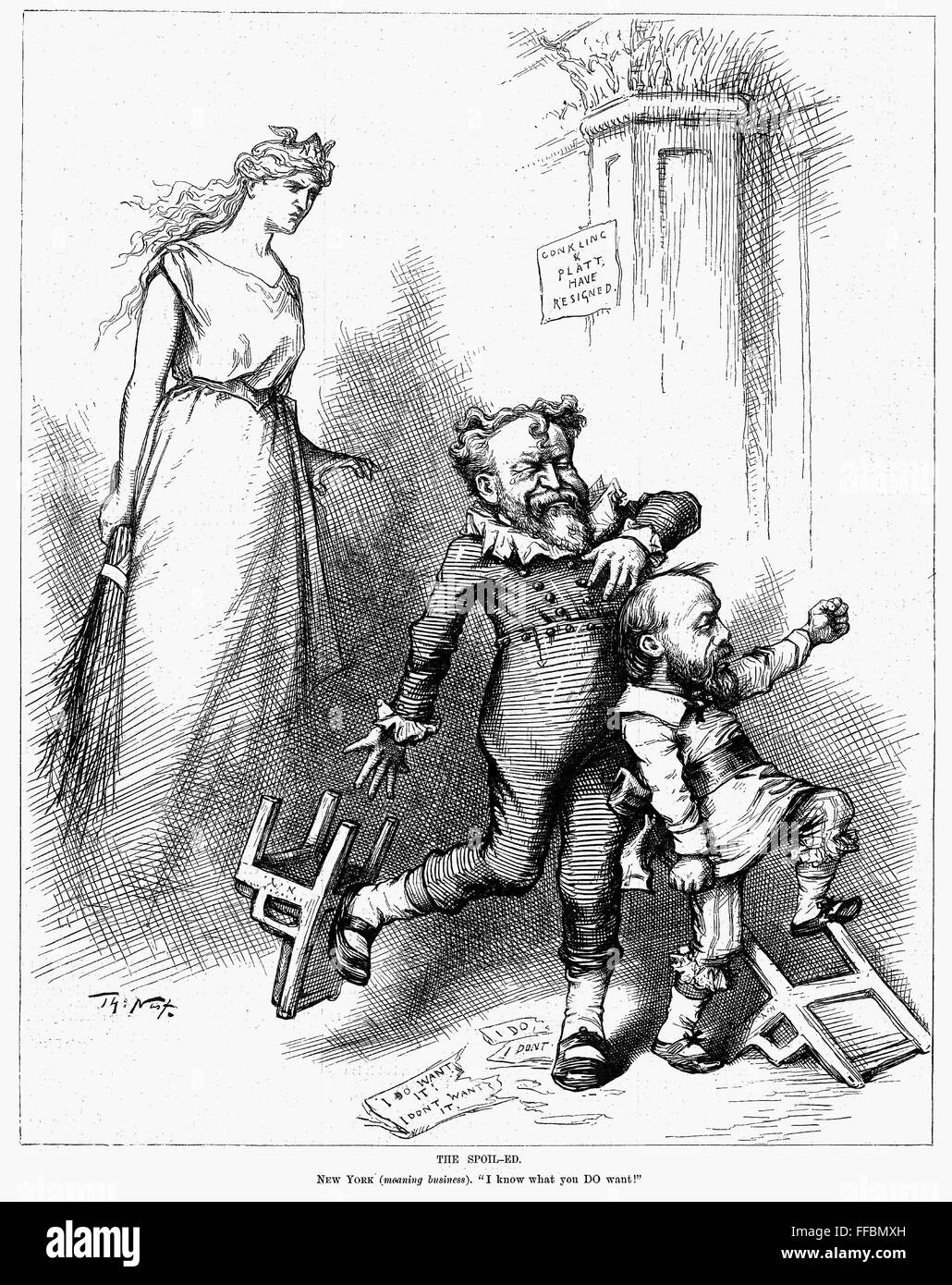 CONKLING/PLATT RESIGNATION. /n'The Spoil-Ed. New York (meaning business ...