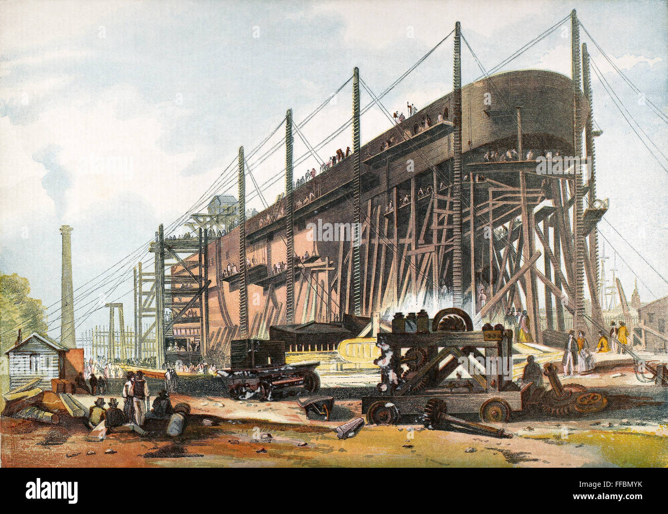 SHIPS: GREAT EASTERN./nIsambard Brunel's steamship the 'Great Eastern ...