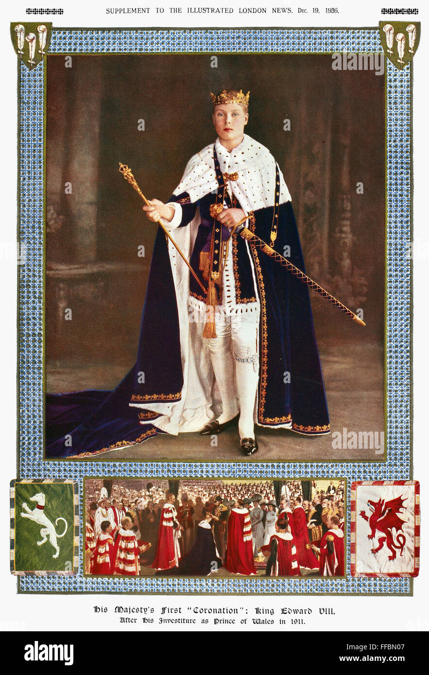 EDWARD VIII (1894-1972). /nKing of Great Britain, 1936. Prince Edward ...