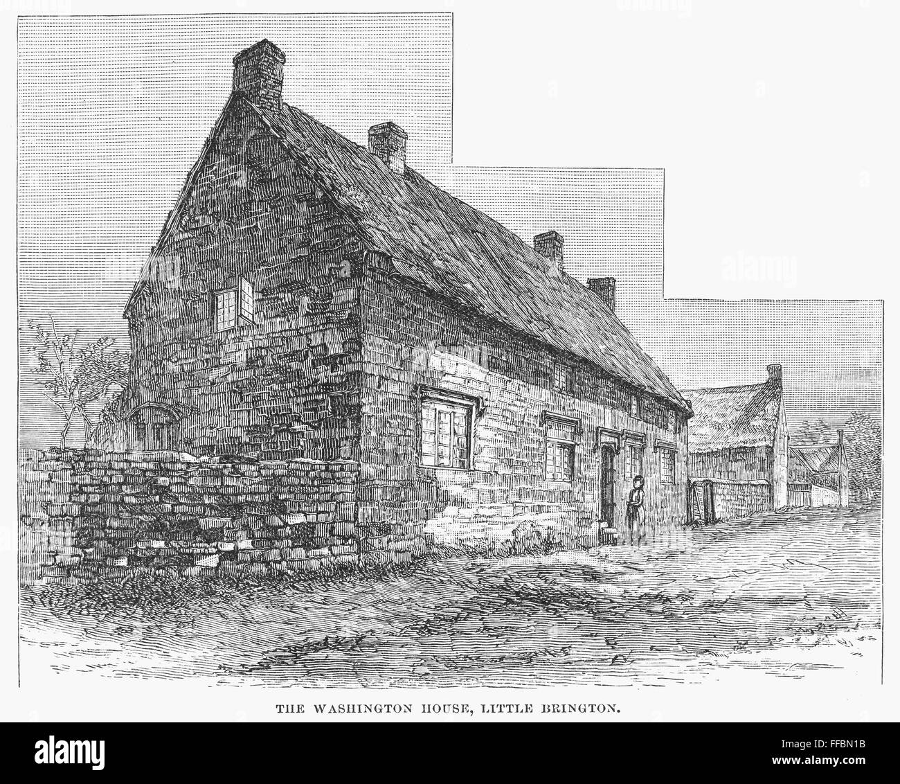 ENGLAND: WASHINGTON HOME. /nThe ancestral house of the family of George ...