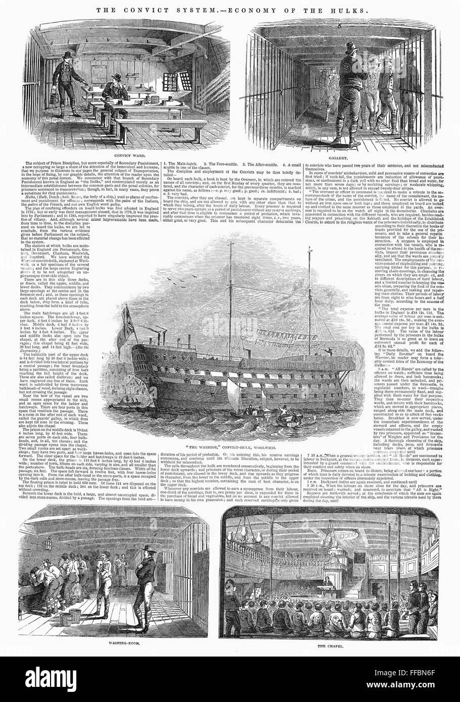 BRITISH PRISON SHIP, 1846. /nScenes, probably idealised, of life ...