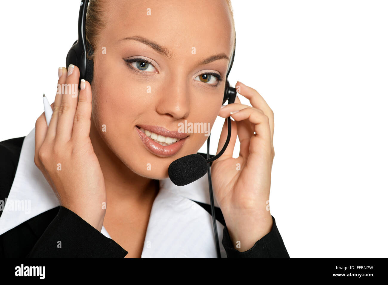 call operator woman Stock Photo - Alamy