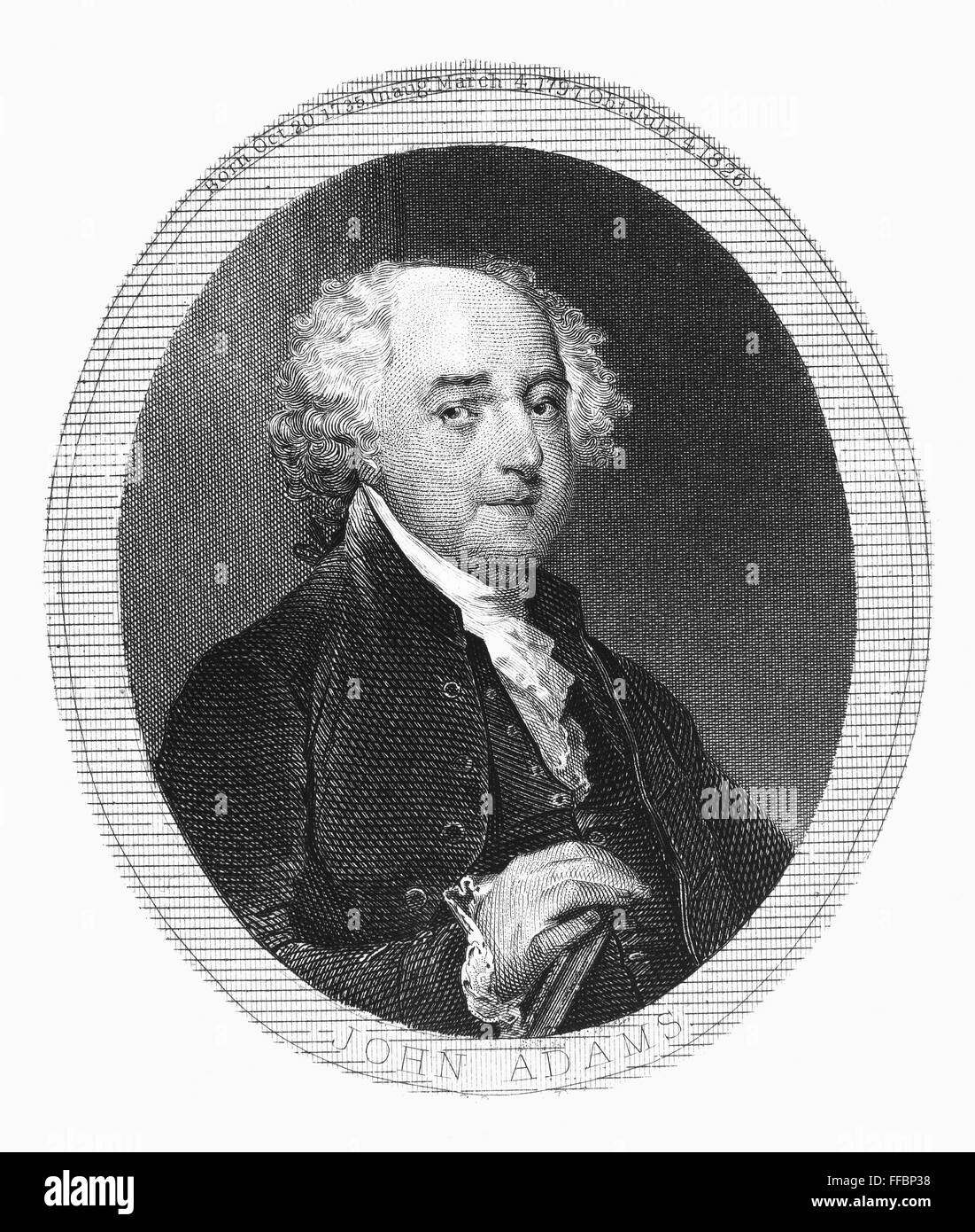 JOHN ADAMS (1735-1826). /nSecond President of the United States ...
