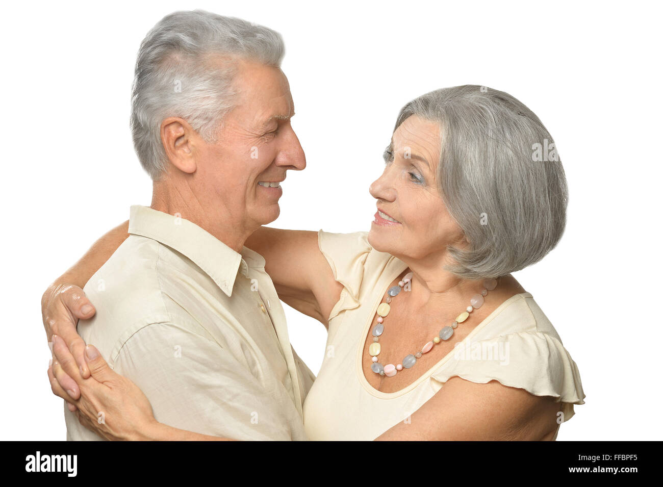 Happy smiling old couple Stock Photo - Alamy