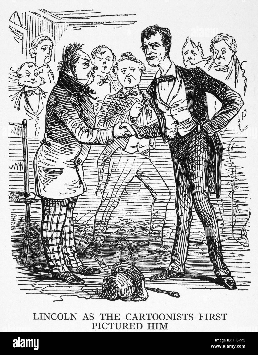 LINCOLN: CARTOON, 1860. /nPresidential nominee Abraham Lincoln ...