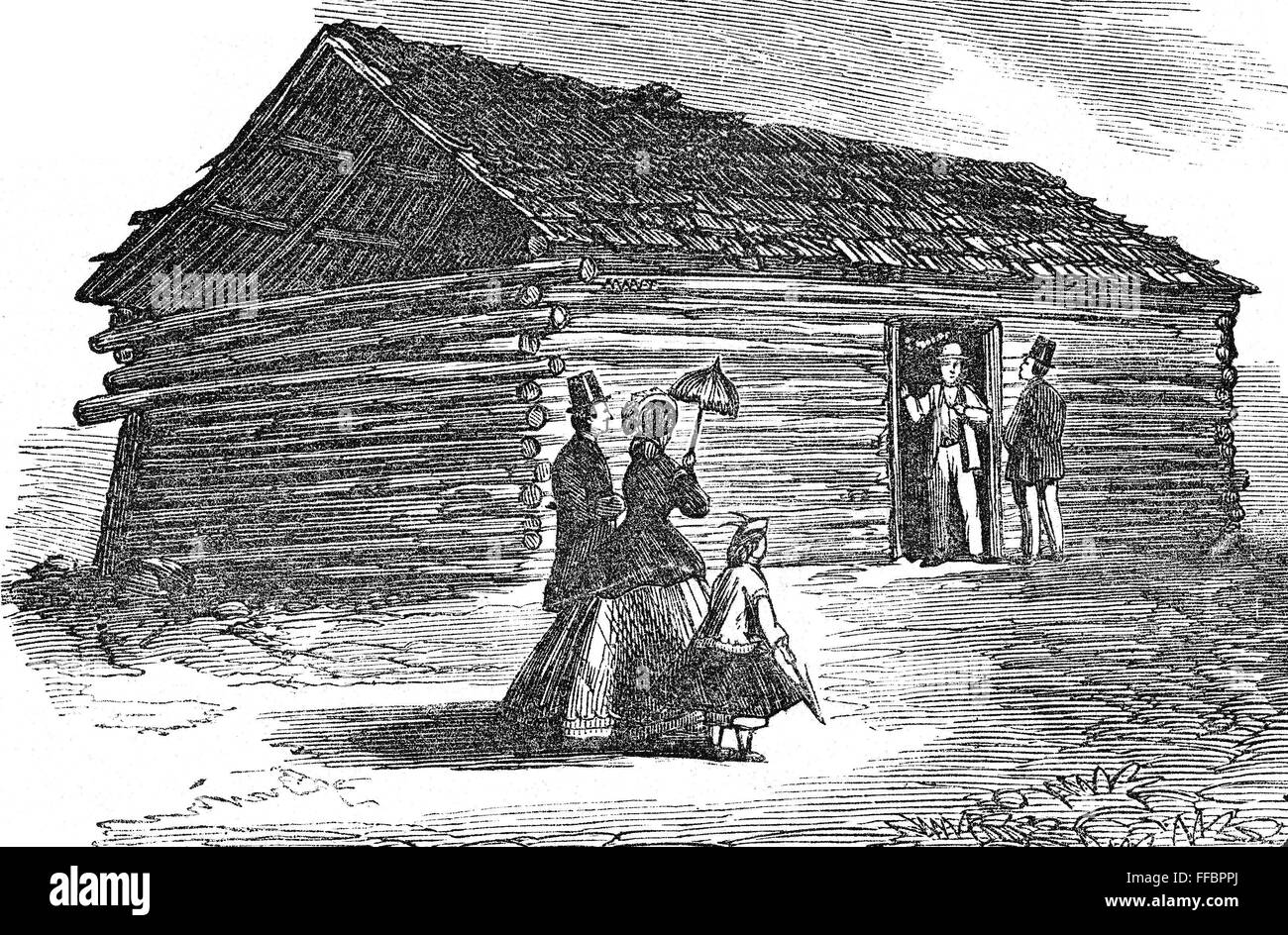 ABRAHAM LINCOLN /n(1809-1865). 16th President of the United States. Log ...