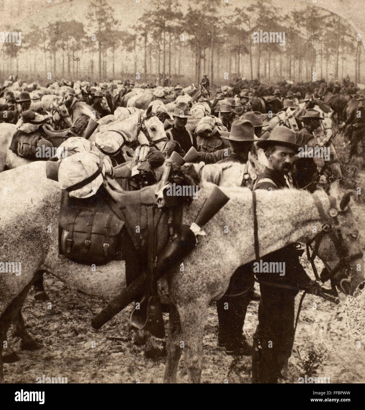 SPANISH-AMERICAN WAR, 1898. /nSoldiers of the 1st US Volunteer Cavalry ...
