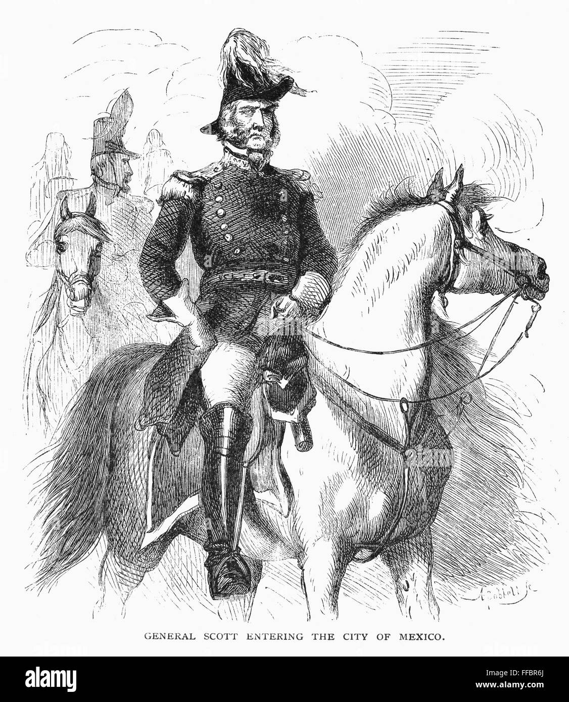 WINFIELD SCOTT (1786-1866). /nAmerican army officer. Scott entering ...