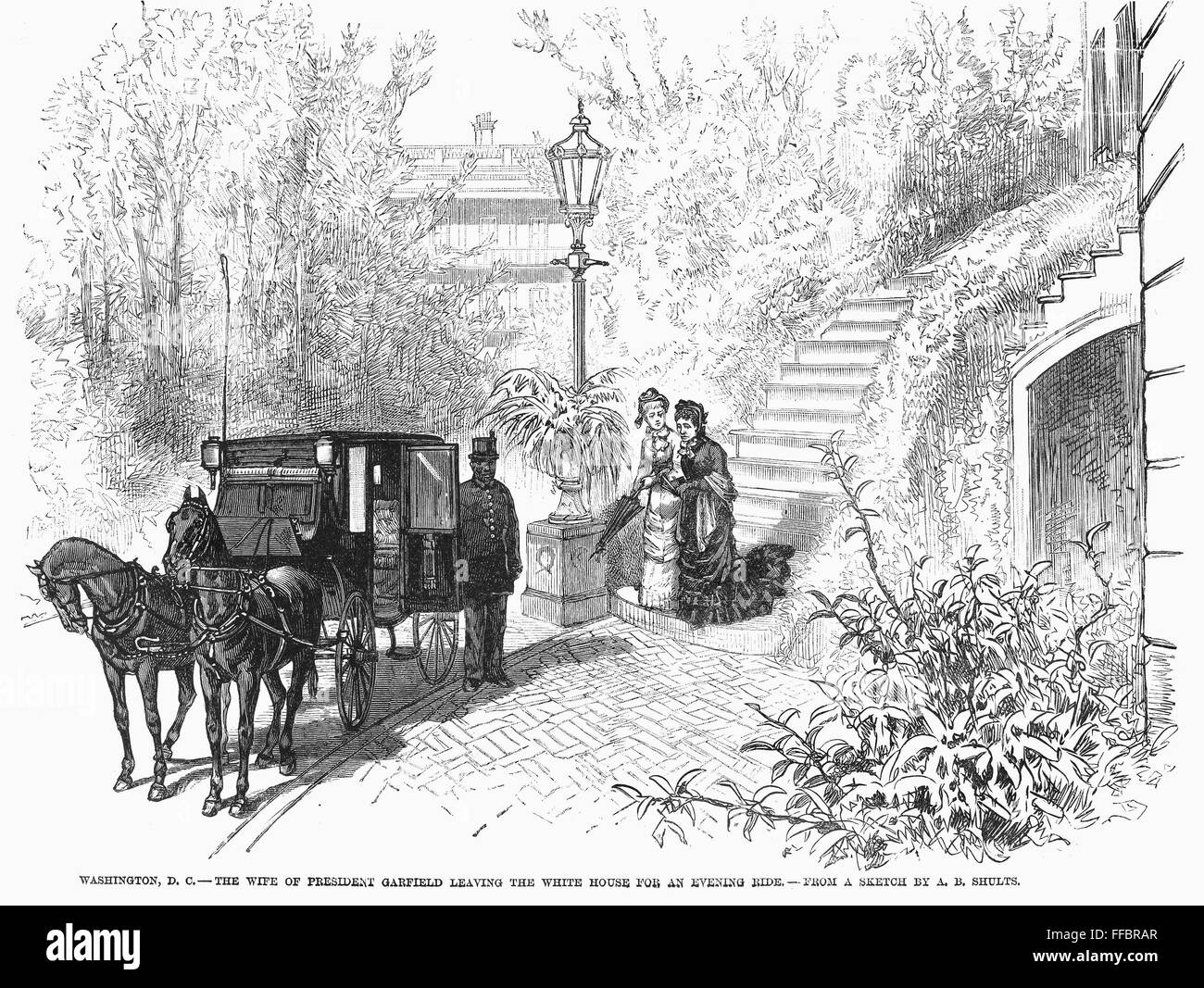LUCRETIA GARFIELD /n(1832-1918). Wife of President James A. Garfield ...