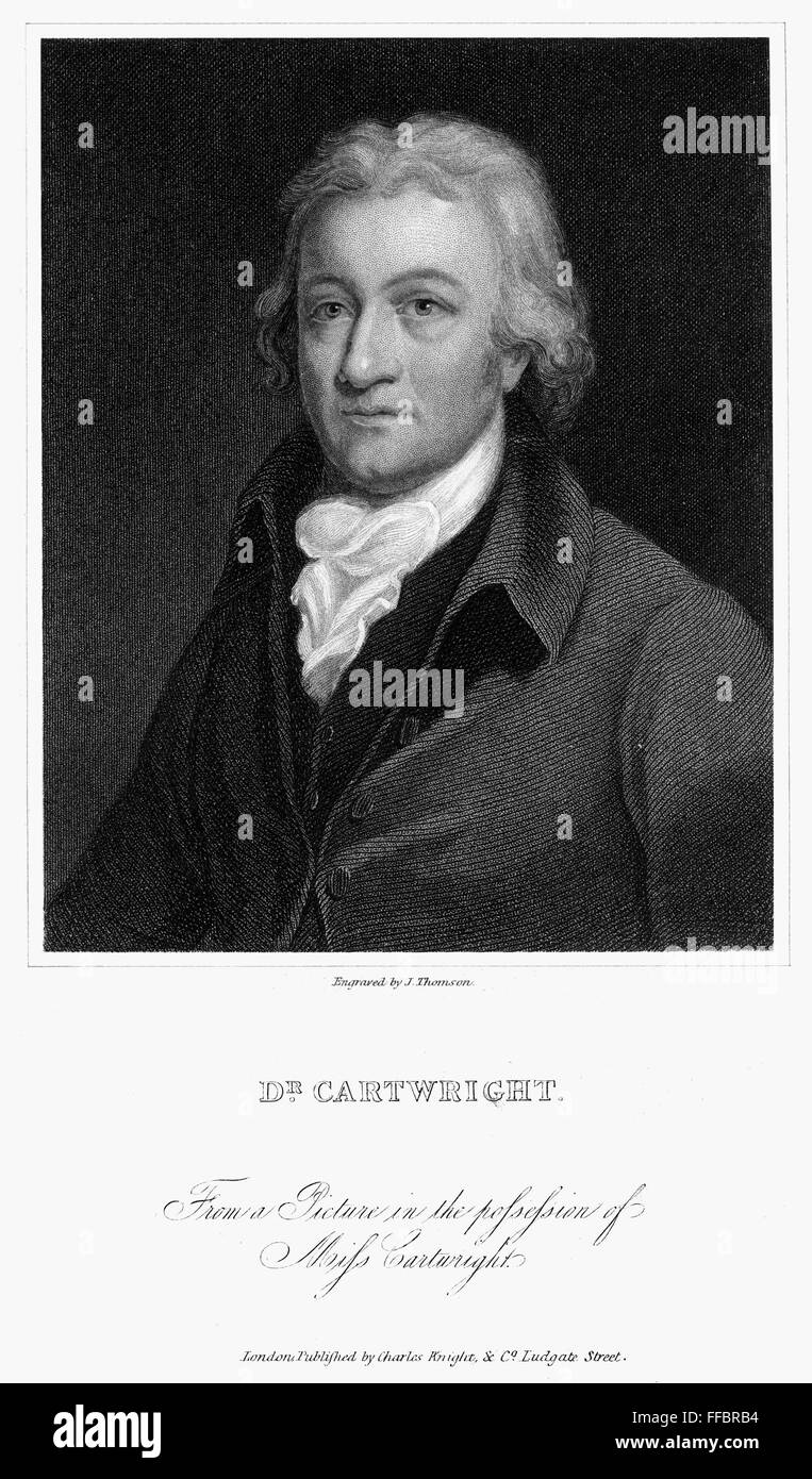 EDMUND CARTWRIGHT /n(1743-1823). English clergyman and inventor. Steel ...