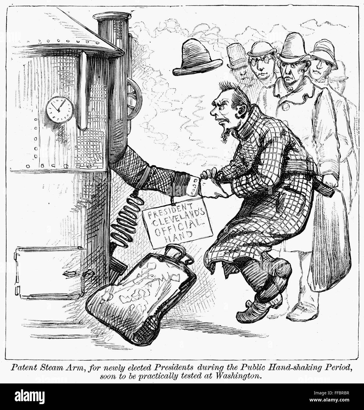 GROVER CLEVELAND CARTOON. /nAn 1885 American cartoon on Cleveland's ...