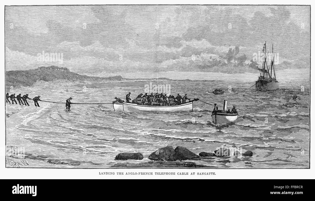 SUBMARINE TELEPHONE CABLE. /nThe first submarine telephone cable ...