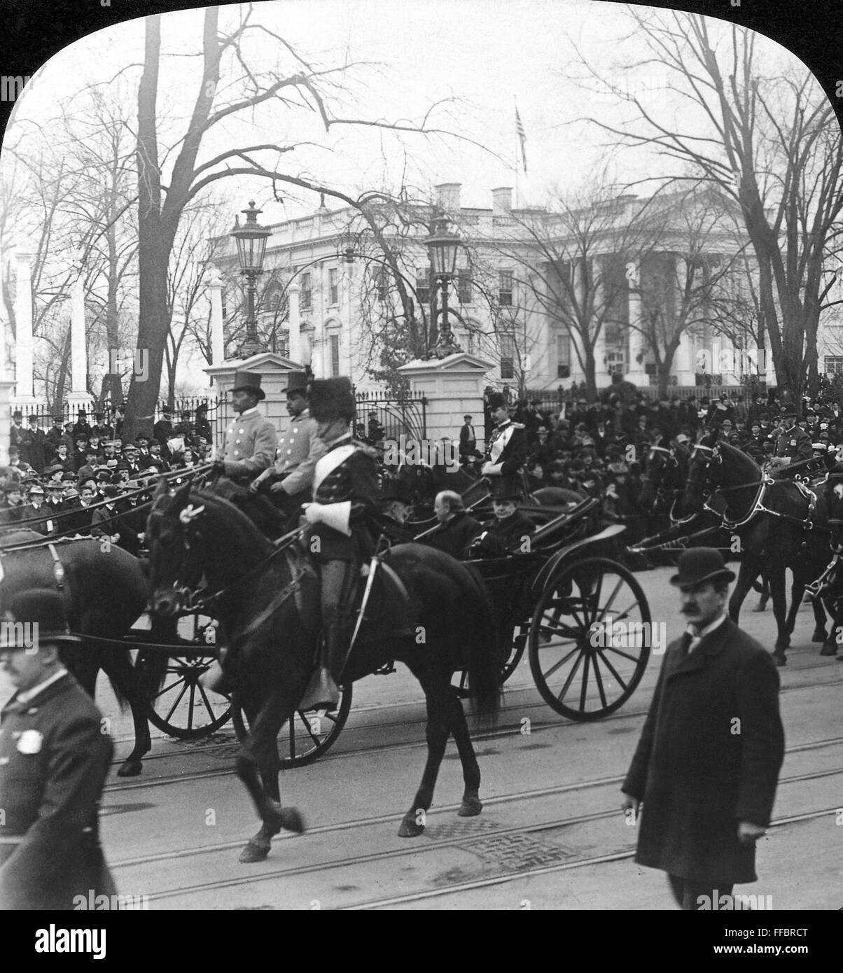 McKINLEY INAUGURATION, 1901. /nPresident William McKinley leaving for ...