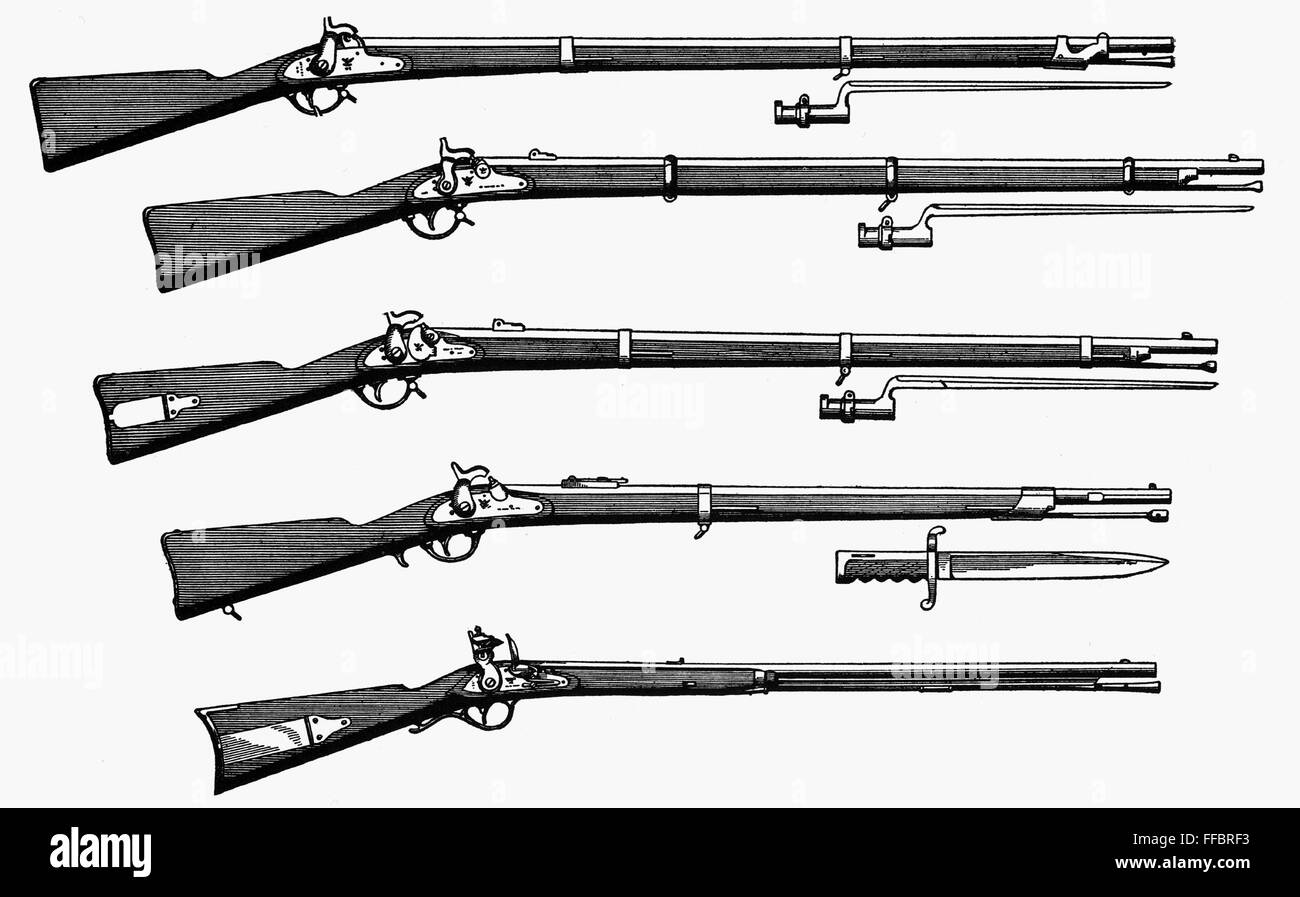 Civil war muzzle rifles Cut Out Stock Images & Pictures - Alamy