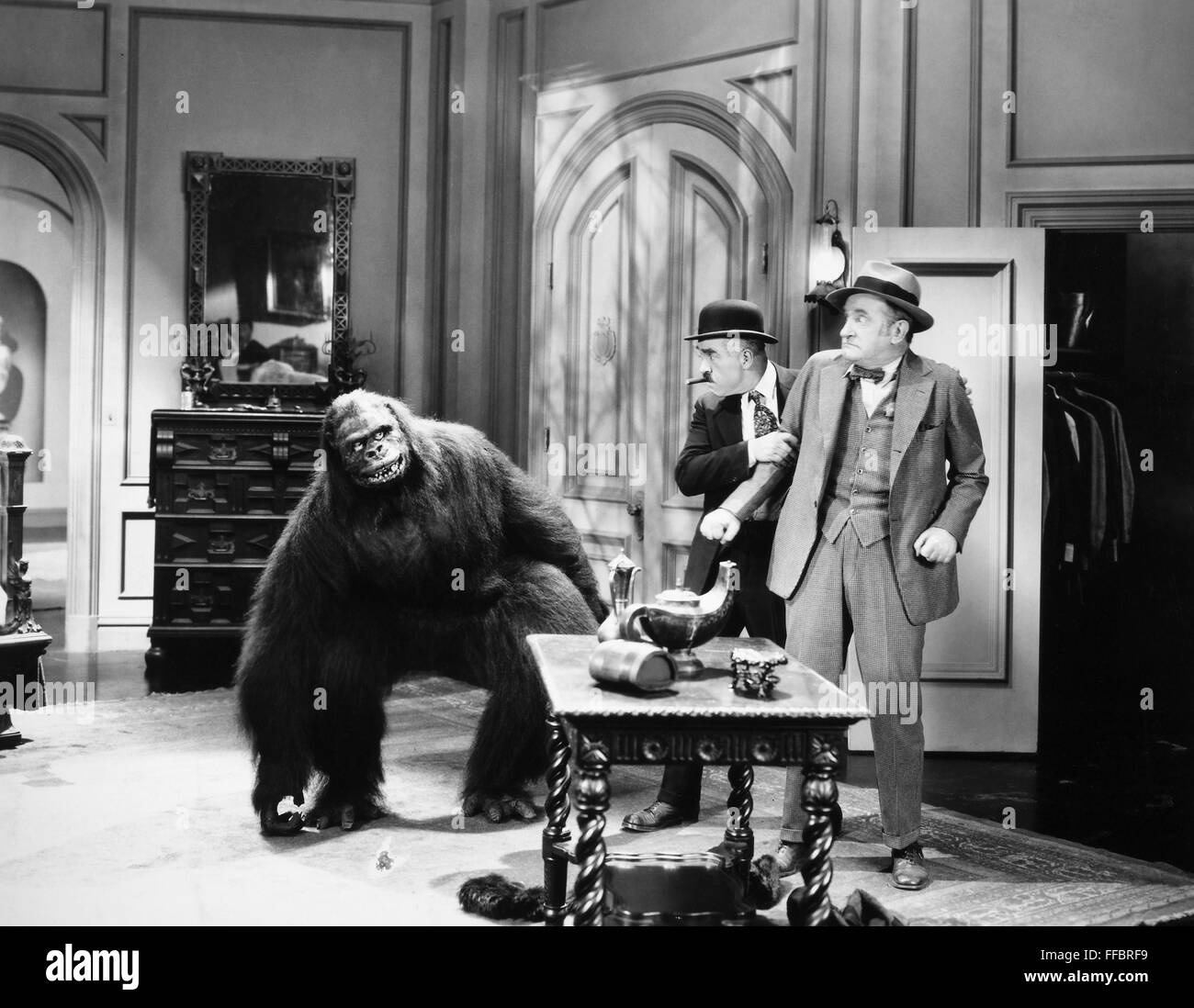 THE GORILLA, 1927. /nFred Kelsey and Charlie Murray in a scene from the ...