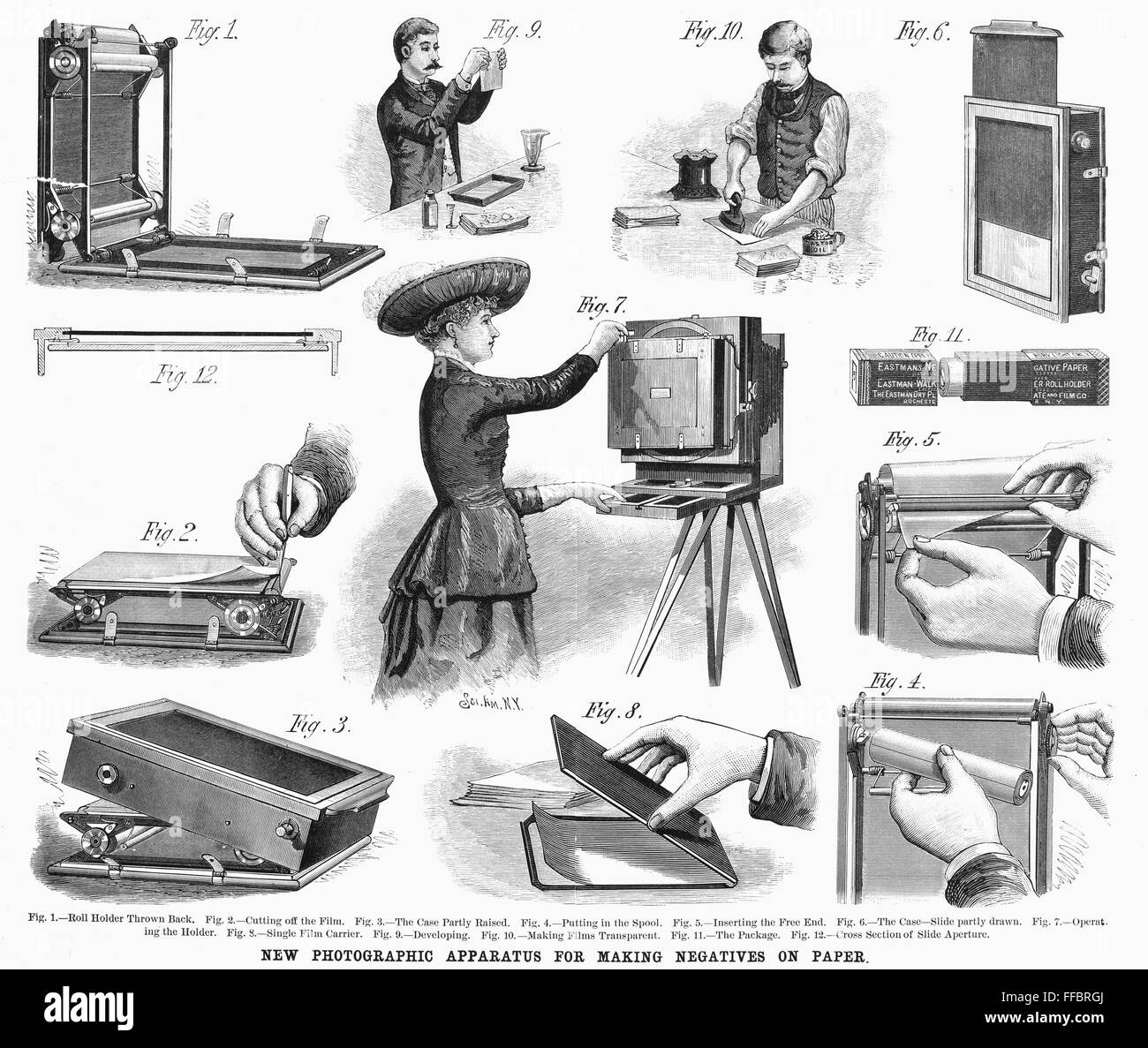 PAPER PHOTO NEGATIVE, 1885. /nThe process for using George Eastman's ...