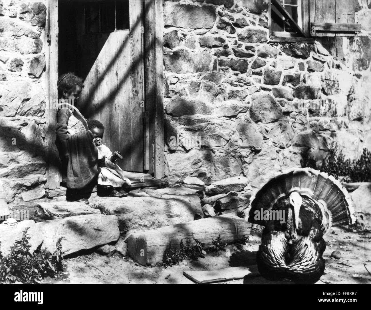 RURAL VIRGINIA, c1900. /nTwo children at the doorstep of a house in ...