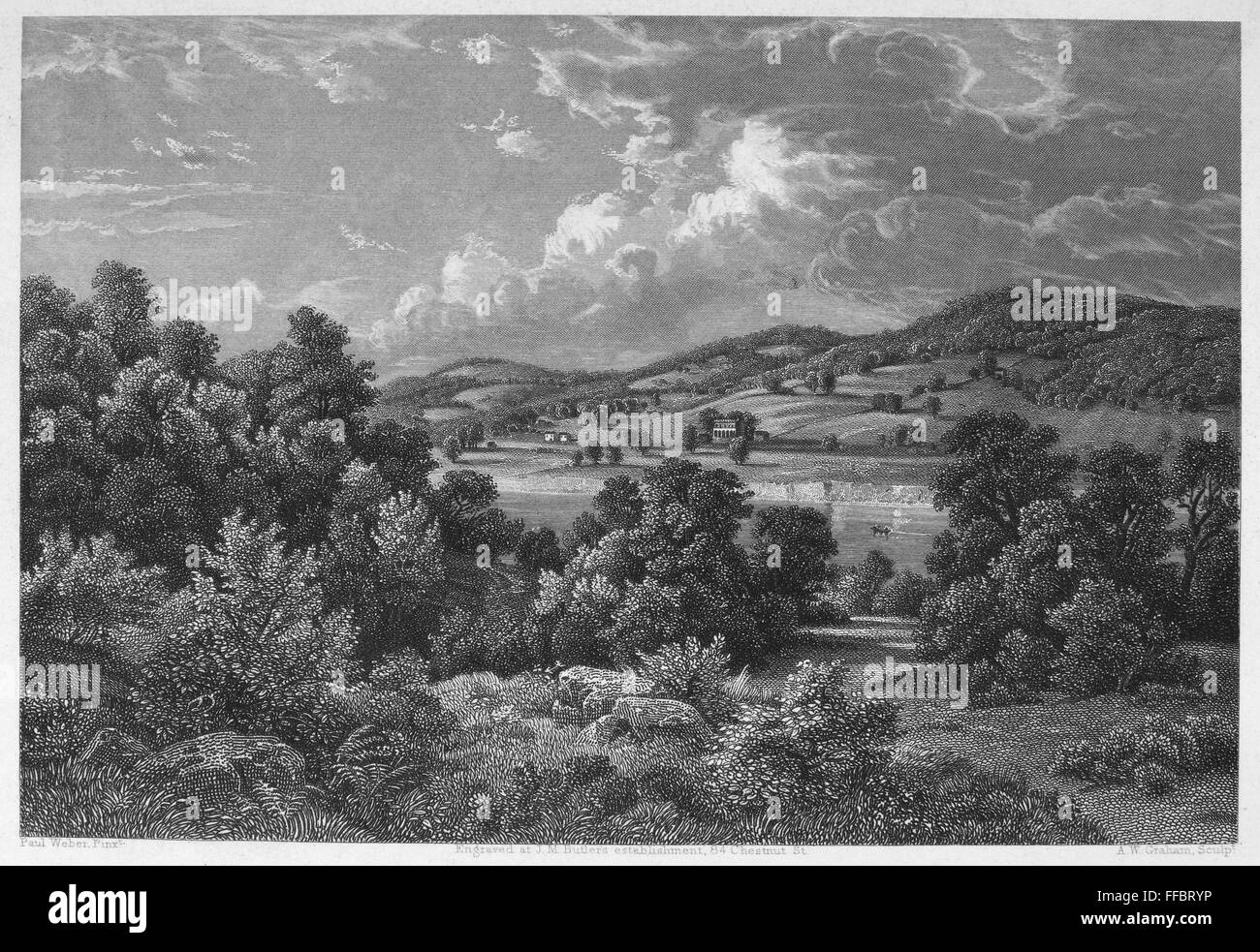 BRADDOCK: FORT DUQUESNE. /nNineteenth-century view of the battlefield ...