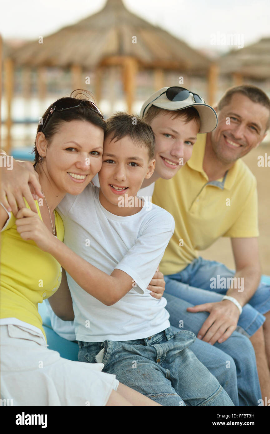 Happy Family relaxing Stock Photo - Alamy