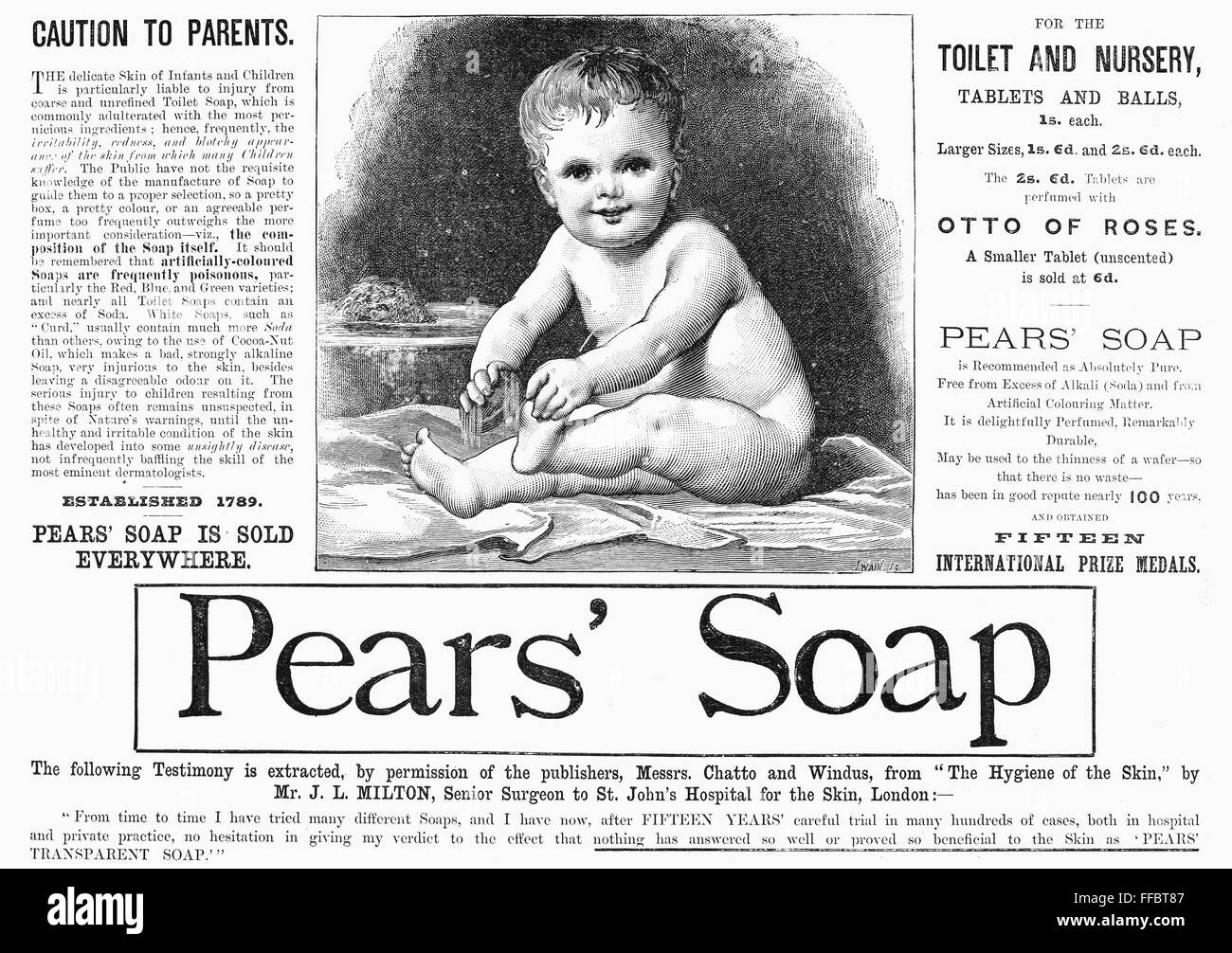 Pears soap advertisement hi-res stock photography and images - Alamy