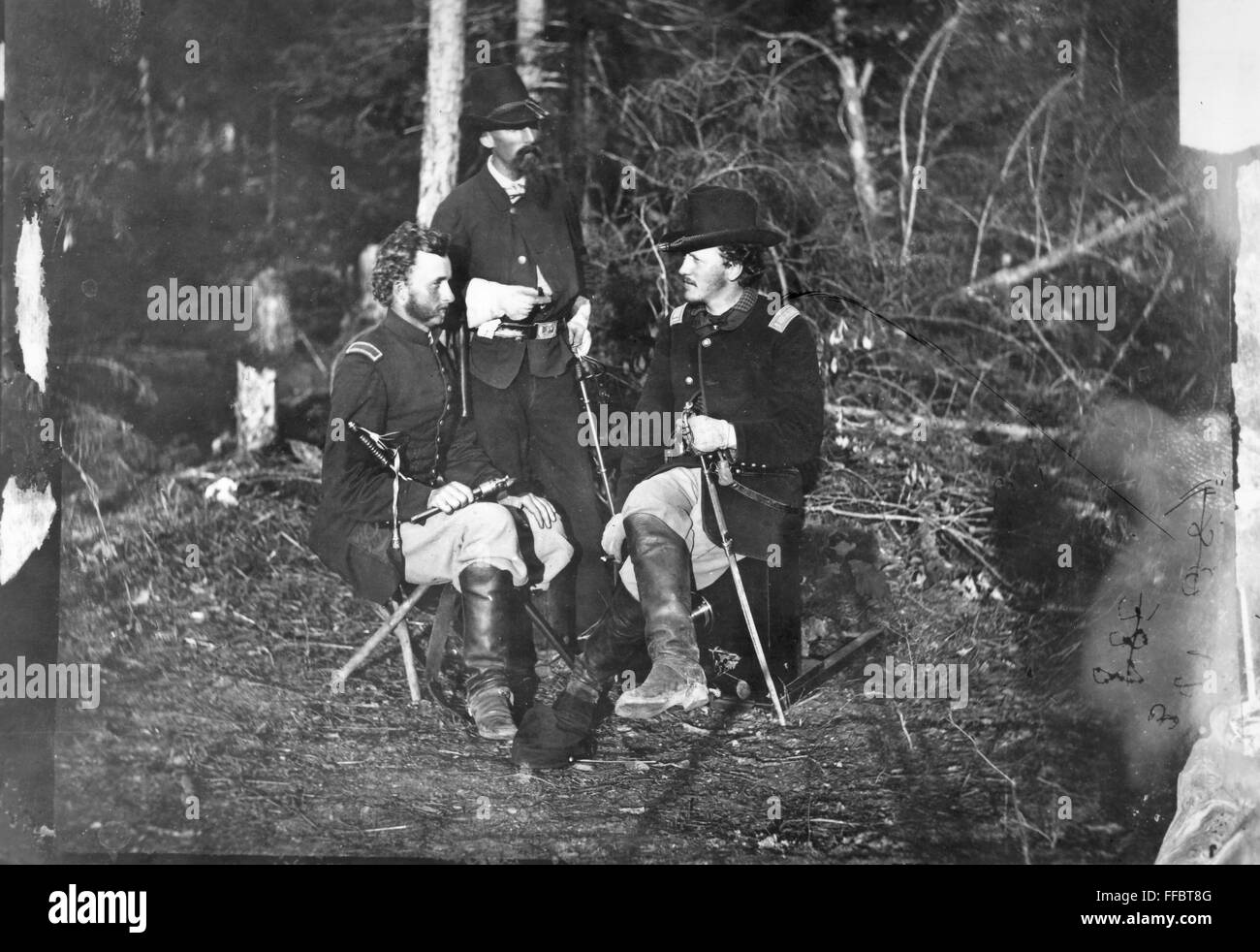 CIVIL WAR: CUSTER, 1862. /nLietenants George Armstrong Custer, Nicolas ...