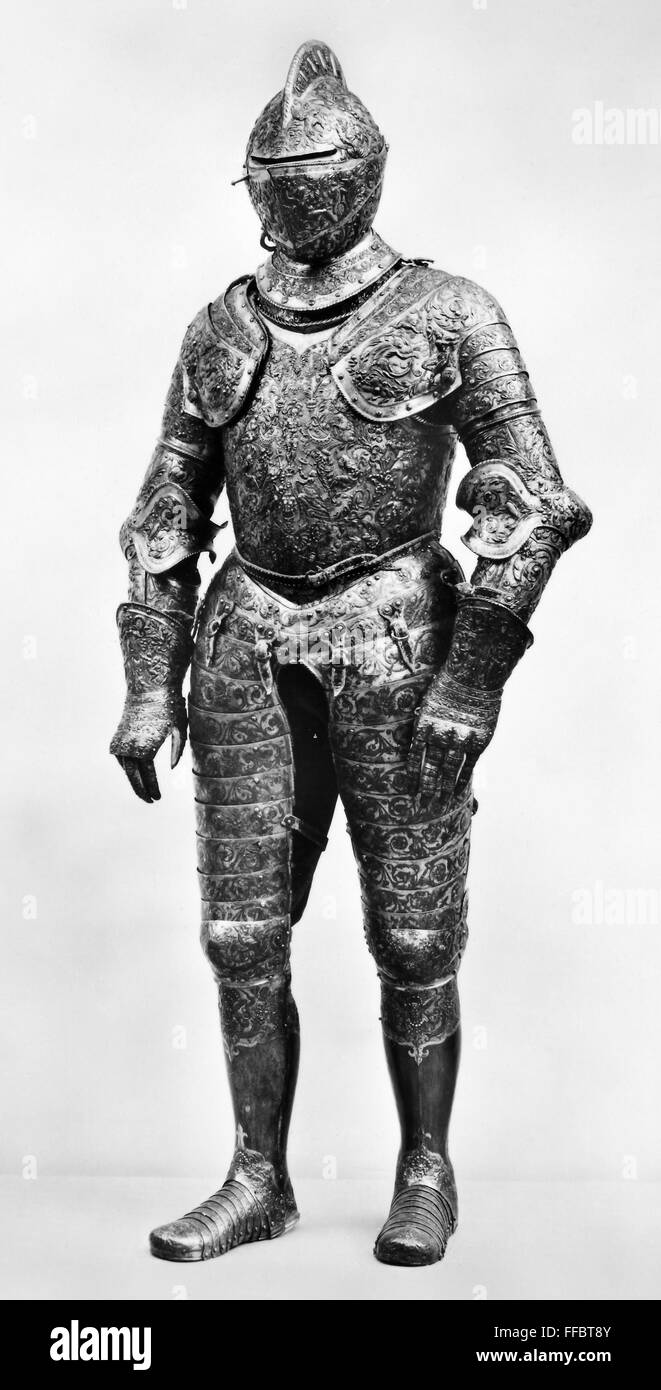 SUIT OF ARMOR, 1550s./nFrench suit of armor designed by ╔tienne Delaune ...