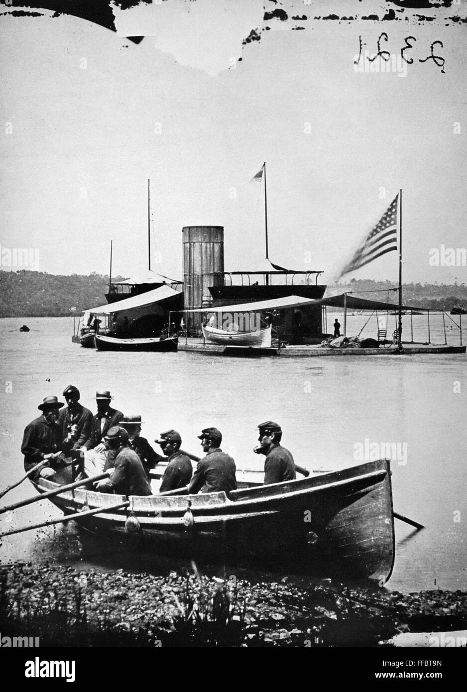 CIVIL WAR: MONITOR. /nDouble-turreted monitor U.S.S. 'Onondaga ...