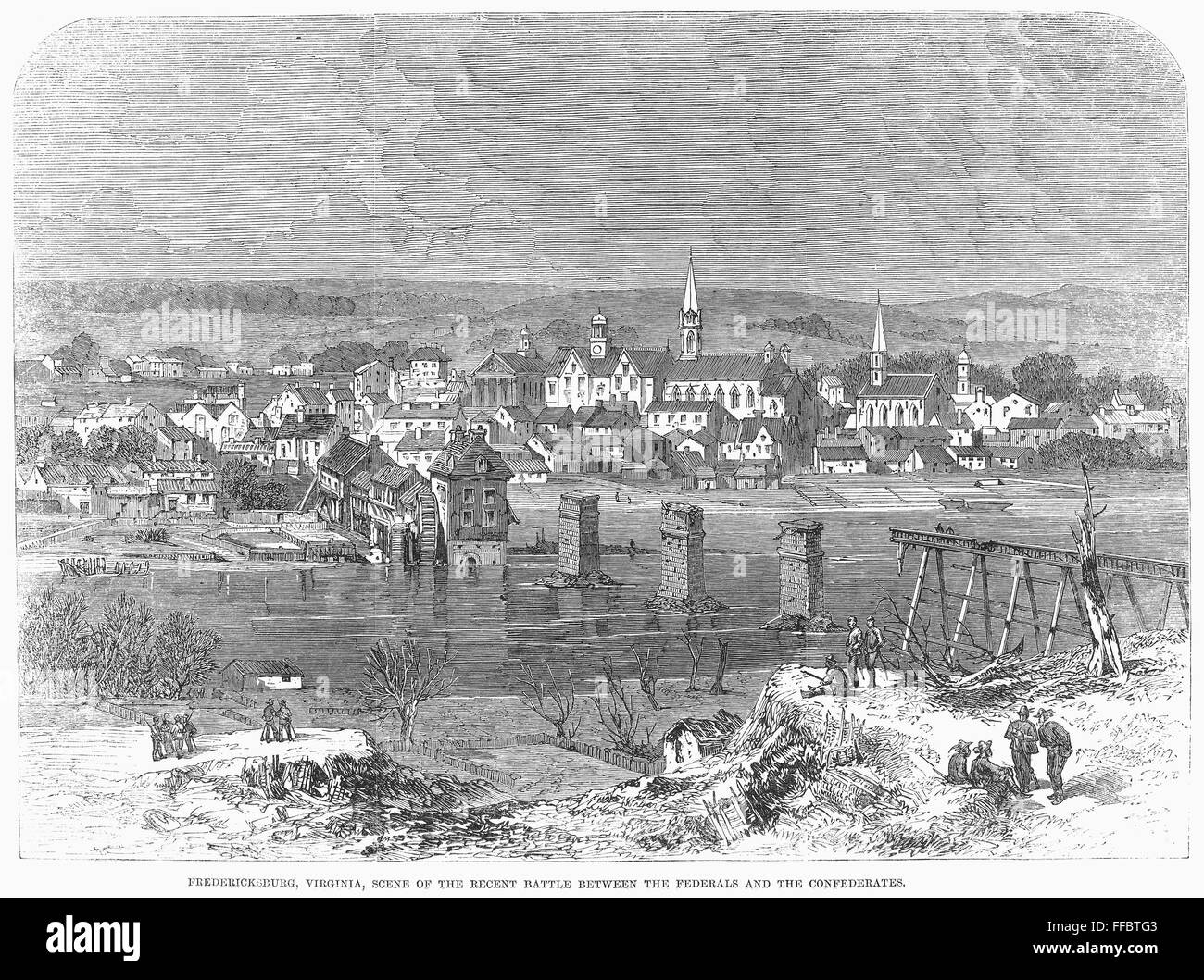CIVIL WAR: FREDERICKSBURG. /nFredericksburg, Virginia, following the ...