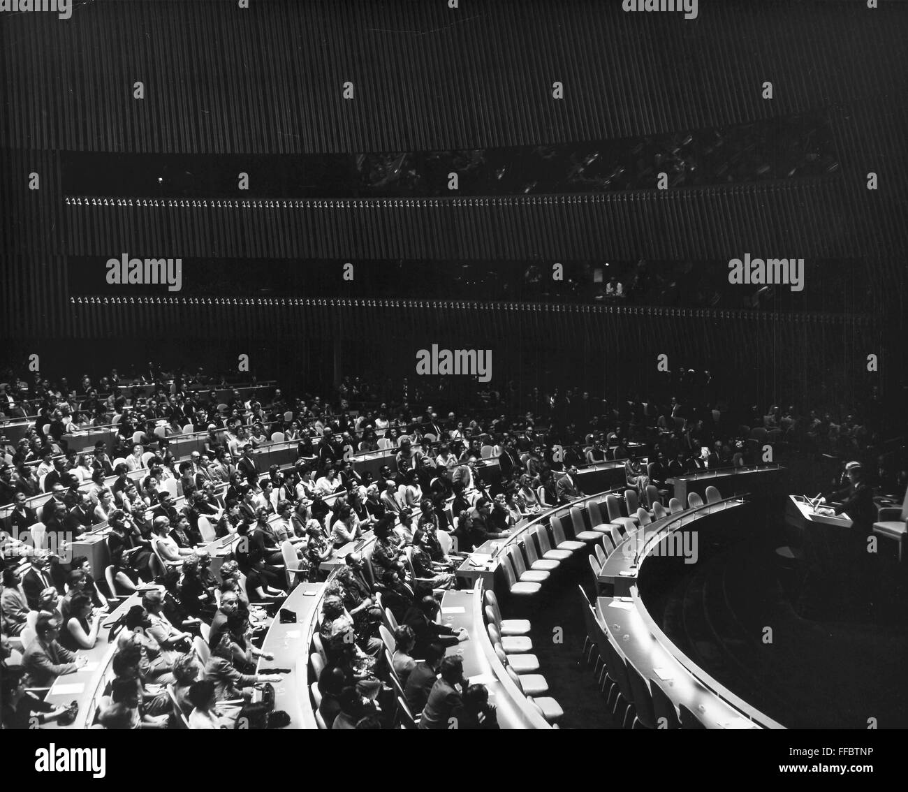 UNITED NATIONS, 1963. /nPresident John F. Kennedy addressing the United ...