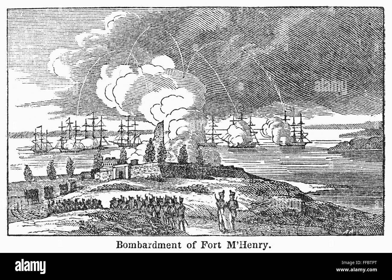 FORT McHENRY, 1814. /nThe bombardment of Fort McHenry, Baltimore, by ...