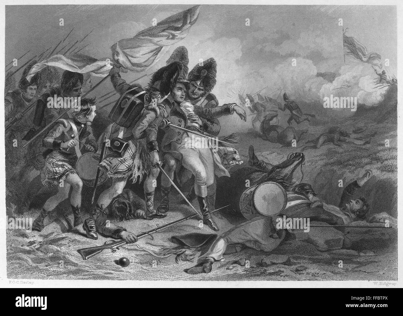 BATTLE OF NEW ORLEANS. /nDeath of Major General Sir Edward Pakenham ...