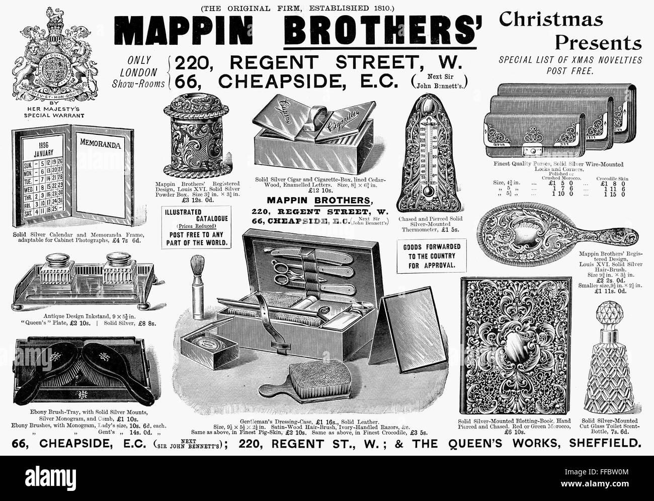 MAPPIN BROTHERS AD, 1895. /nEnglish newspaper advertisement for Mappin ...