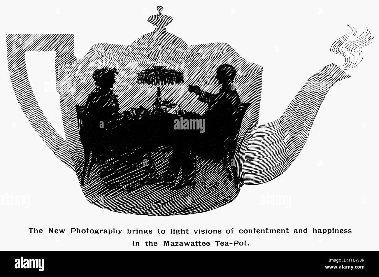 MAZAWATTEE TEAPOT AD, 1896. /nEnglish newspaper advertisement, 1896 ...