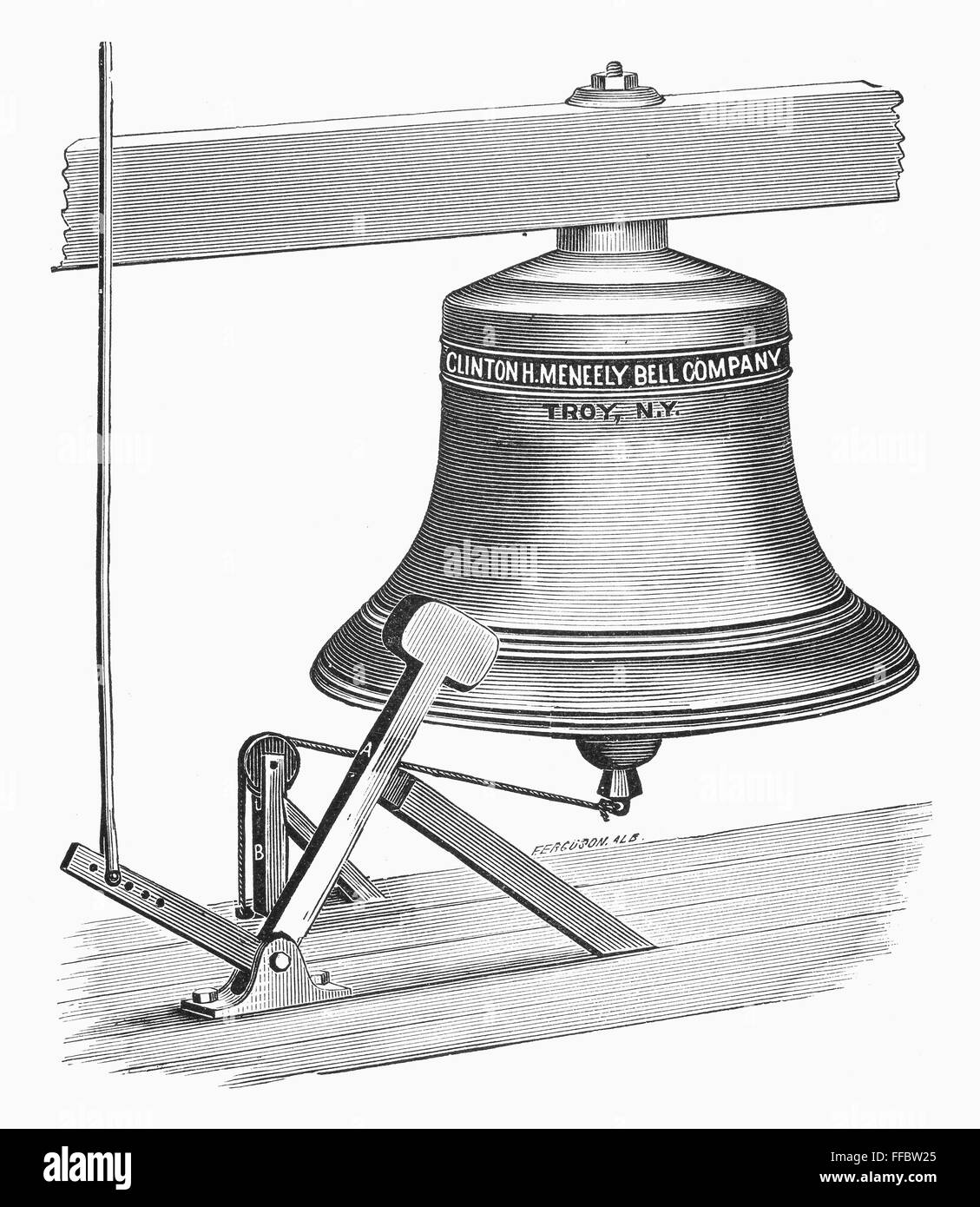 FIRE-ALARM BELL. /nFire-alarm bell produced by the Clinton H. Meneely ...