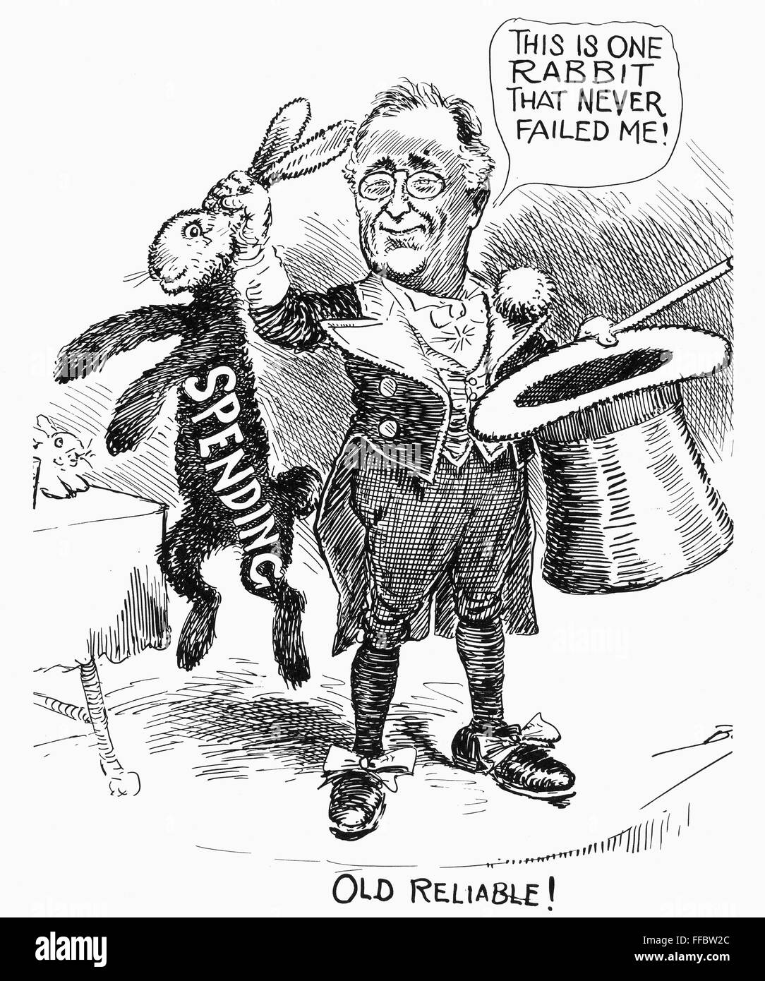 NEW DEAL CARTOON, 1938. /n'Old Reliable!' American cartoon, 1938, by ... NEW DEAL CARTOON, 1938. /n'Old Reliable!' American cartoon, 1938, by ...