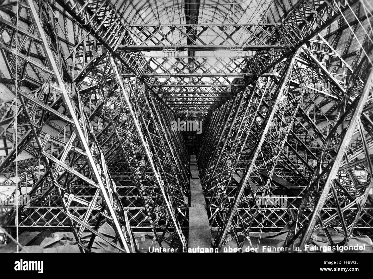 ZEPPELIN CONSTRUCTION. /nInterior of the Graf Zeppelin LZ 127 aircraft ...