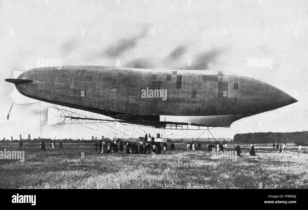 FRENCH DIRIGIBLE, c1907. /nThe French military dirigible, 'RΘpublique ...