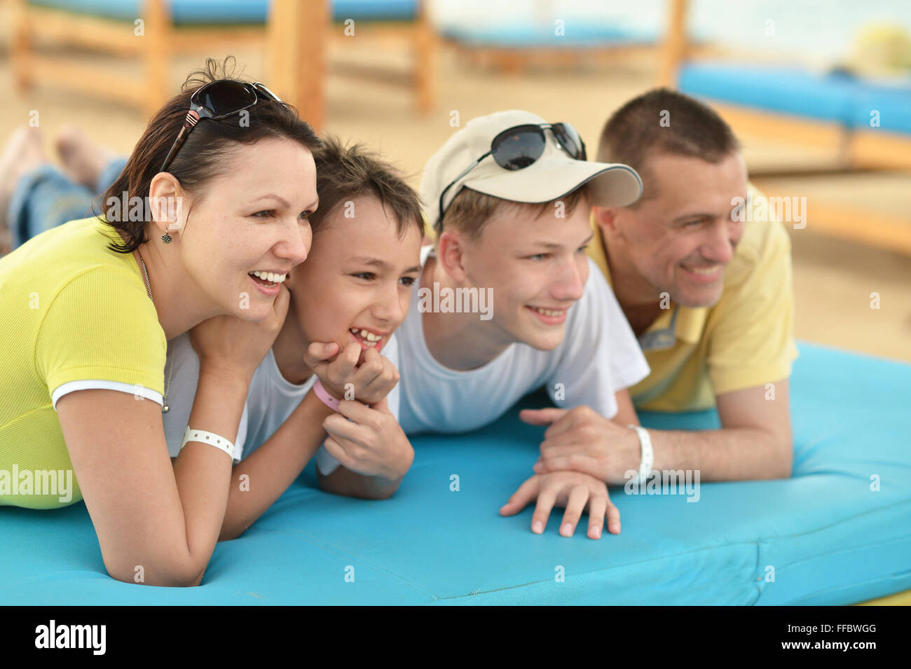 Happy family having fun Stock Photo - Alamy