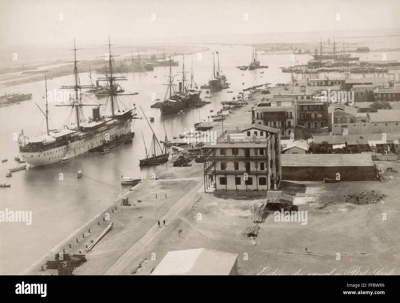 SUEZ CANAL: PORT SAID. /nPort Said, Egypt, the entrance to the Suez ...