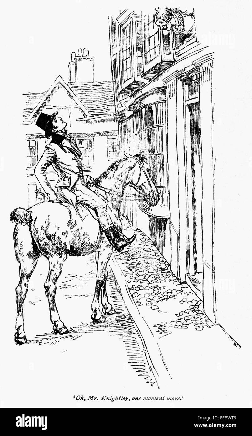 AUSTEN: EMMA. /n'Oh, Mr. Knightley, one moment more.' Illustration by ...