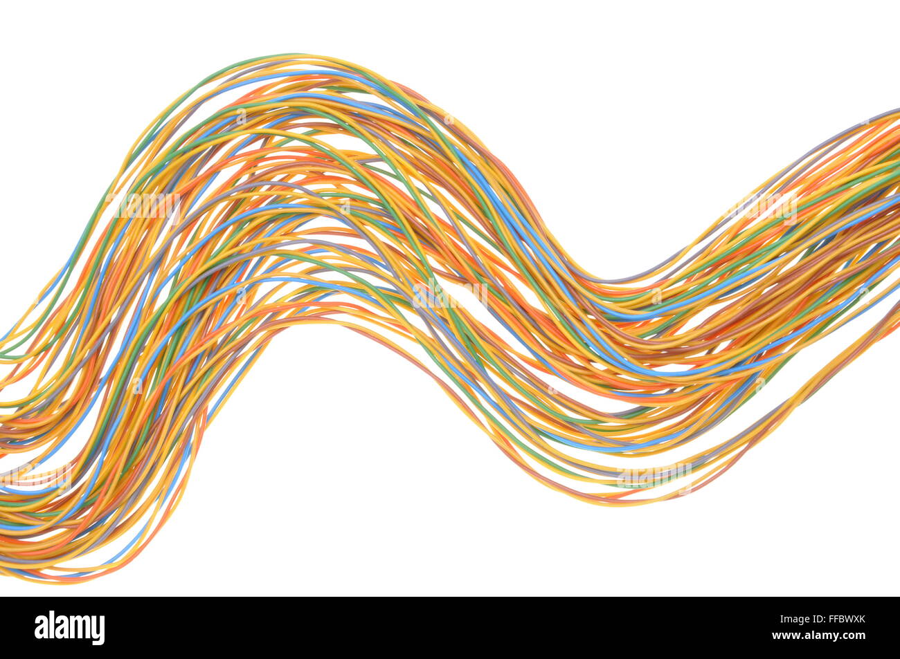 Computer cables isolated on white background Stock Photo - Alamy