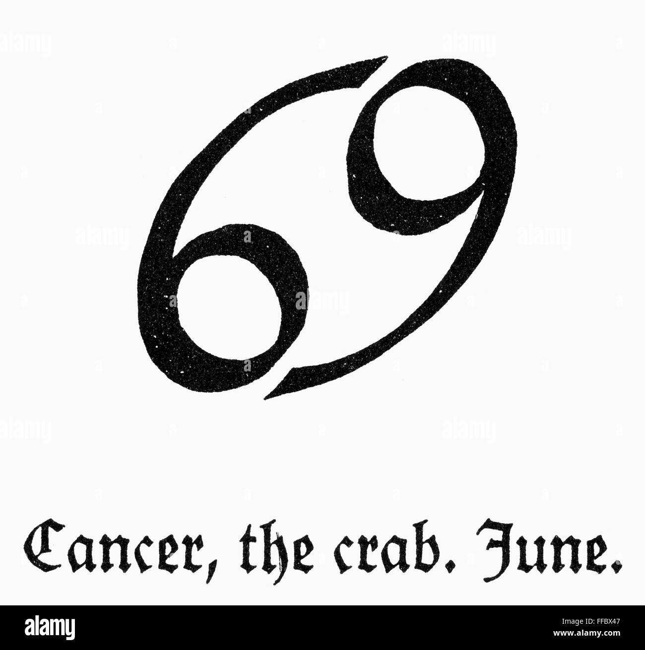 ZODIAC: CANCER. /nZodiacal symbol of Cancer, the crab Stock Photo - Alamy