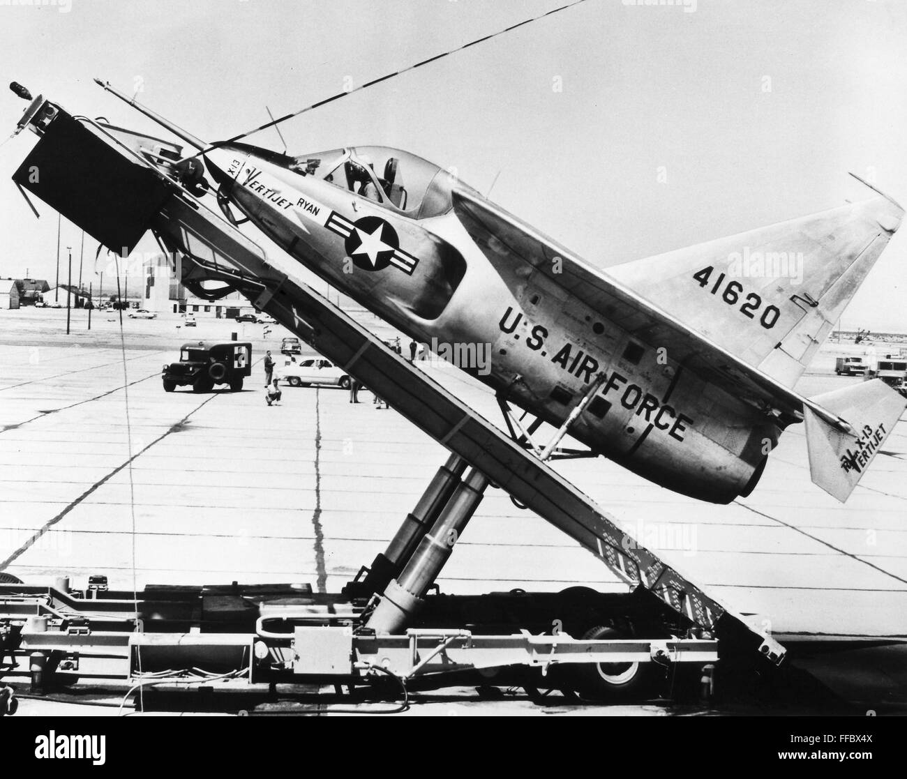 VERTICAL TAKE-OFF, 1957. /nThe Ryan X-13 Vertijet, an experimental ...
