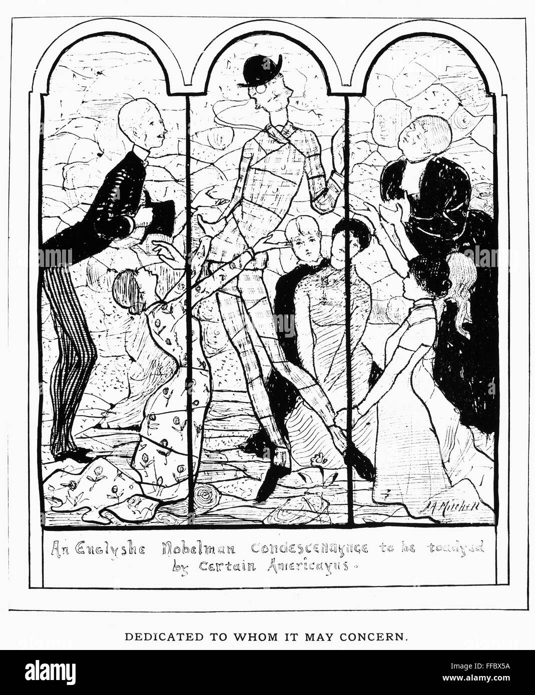 NOBLEMAN CARTOON, 1883. /n'Dedicated to Whom It May Concern.' An ...